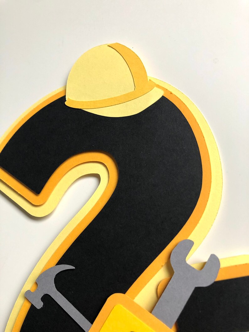 Construction Cake Topper Any Age Topper Construction Sign | Etsy