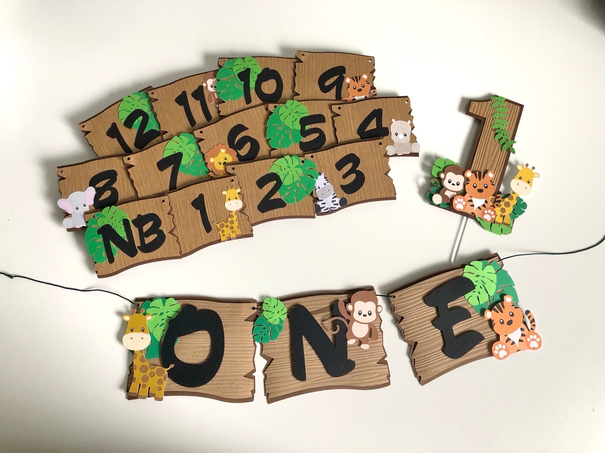 Safari Jungle Birthday Banner Safari Theme Happy Birthday - Etsy