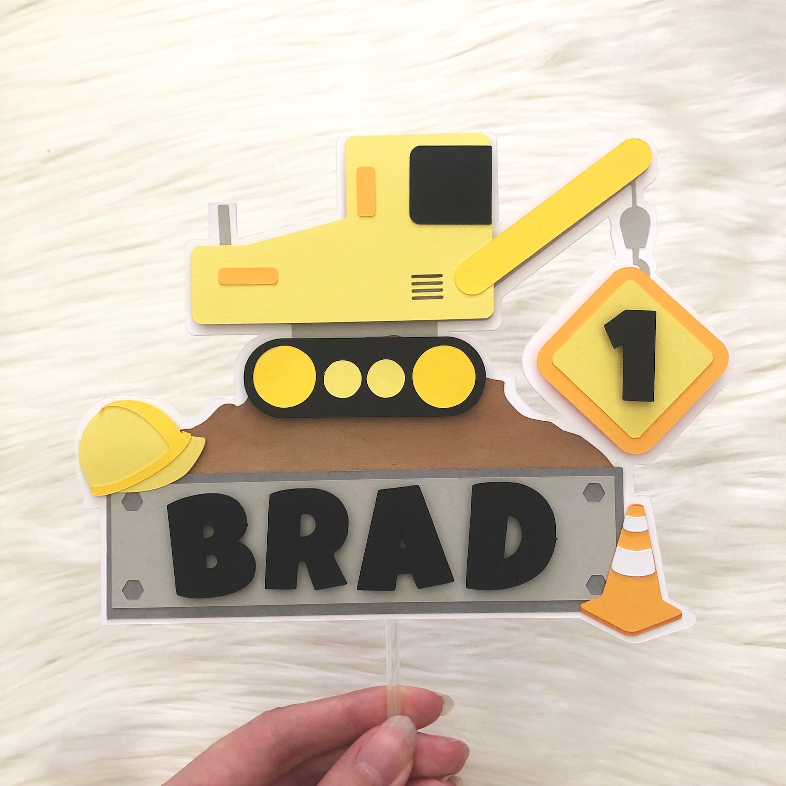 Construction Cake Topper Construction Theme Birthday Party | Etsy