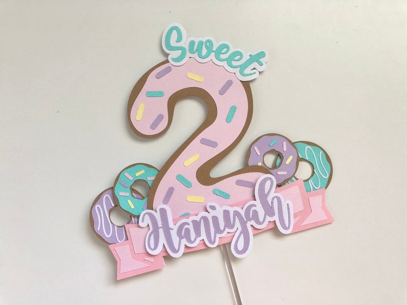 Two Sweet Doughnut Cake Topper | Doughnut Party Theme Donut Grow up ...
