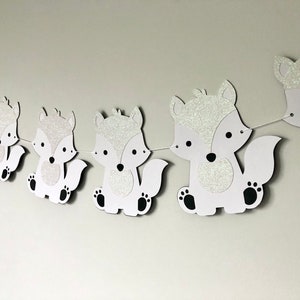 Arctic Fox Birthday Banner | Arctic Animal Theme Winter Wonderland Baby ...