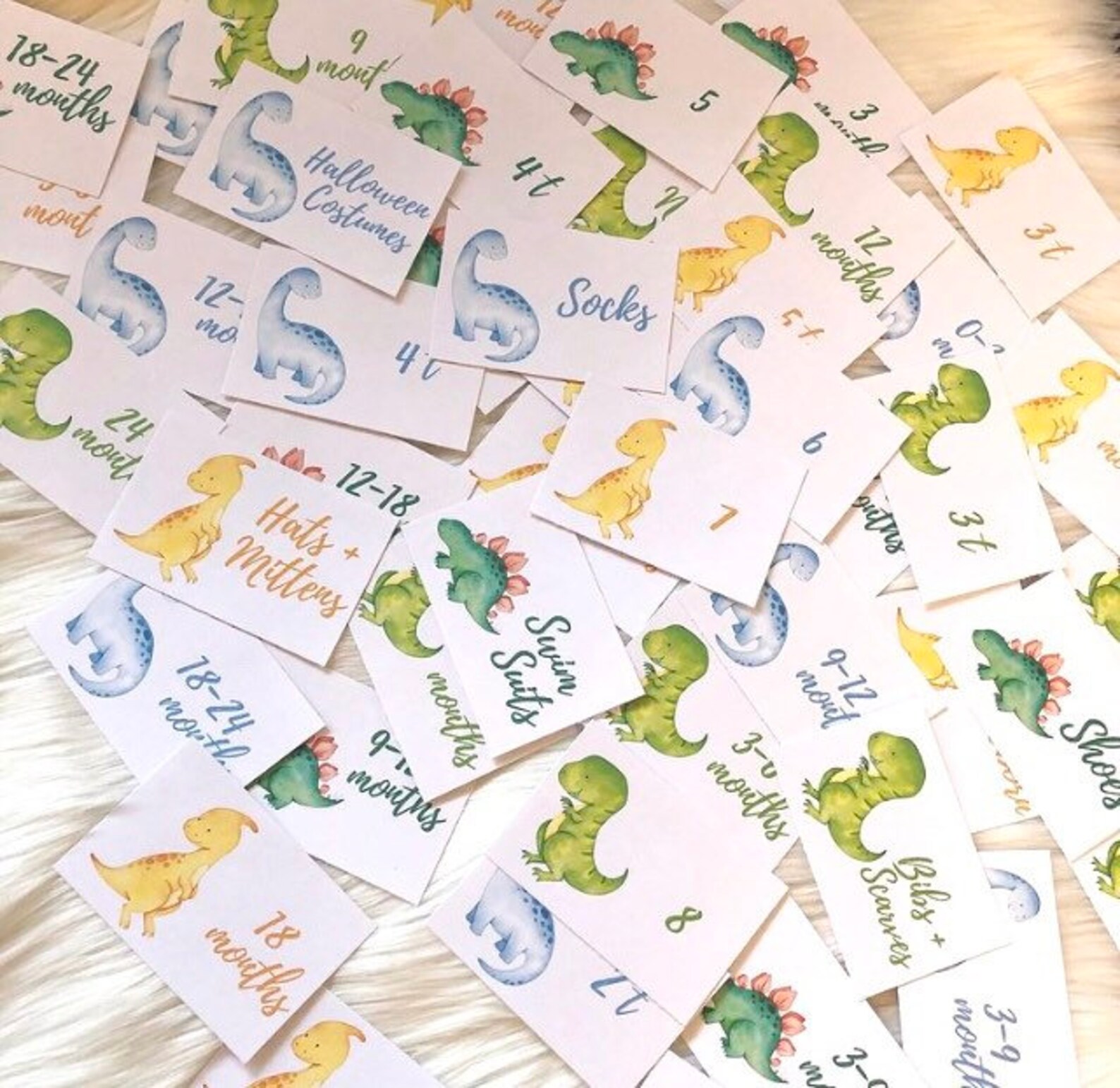 PRINTED & LAMINATED Baby Drawer Labels Colorful Rainbow - Etsy