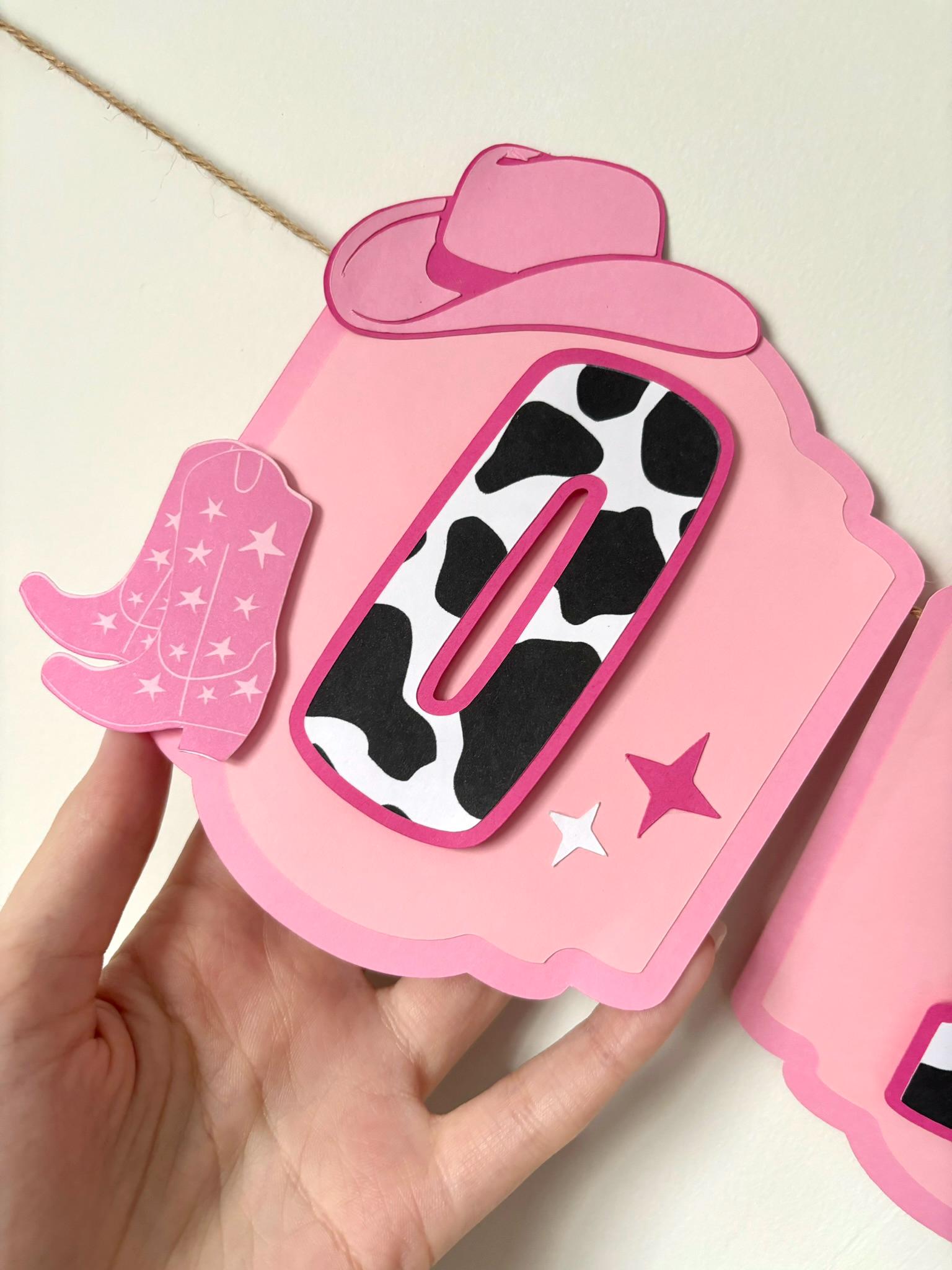 Pink Cowgirl Rodeo High Chair Banner | ONE TWO Age Banner| My First ...