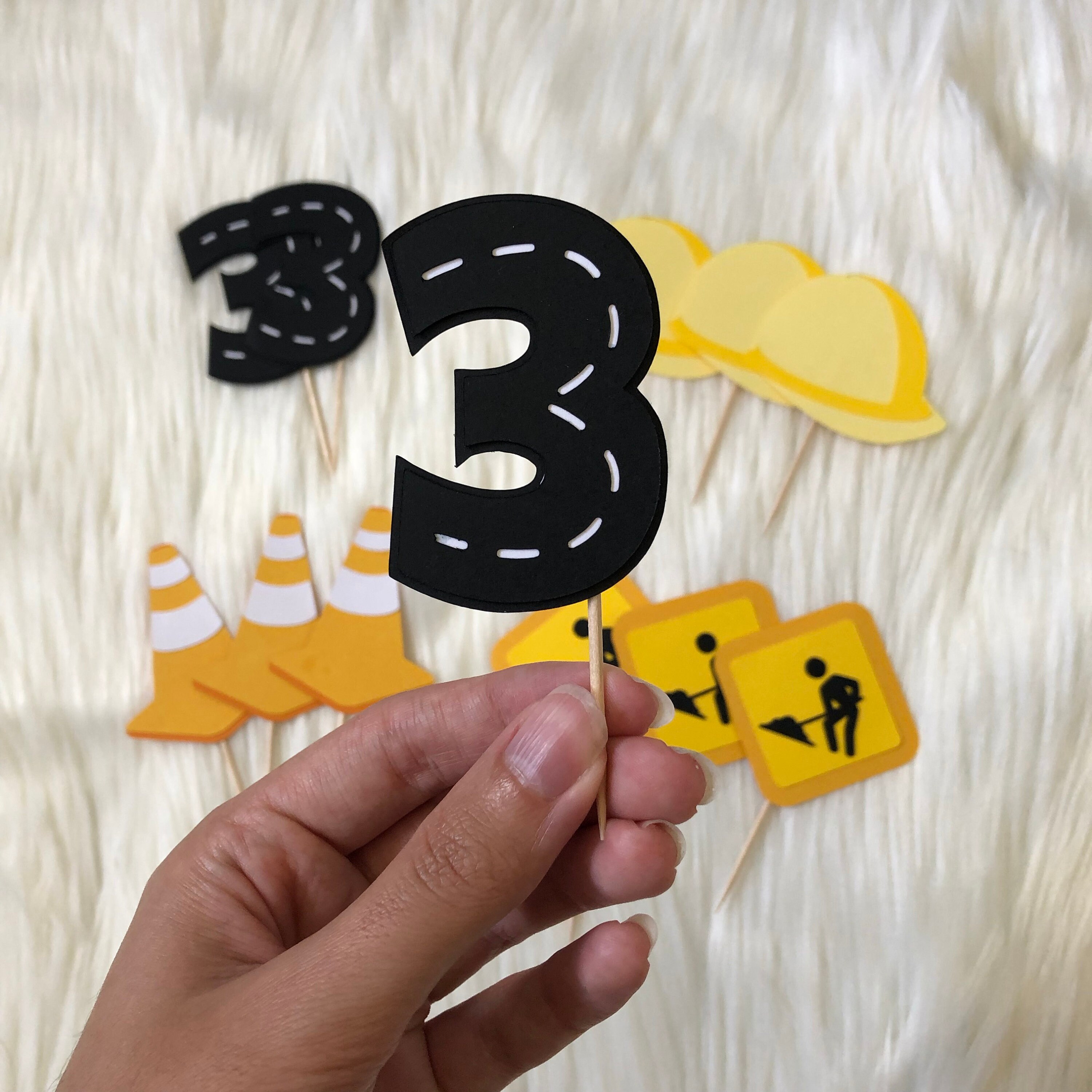 Construction Theme Cupcake Toppers Pack of 12 Cupcake - Etsy