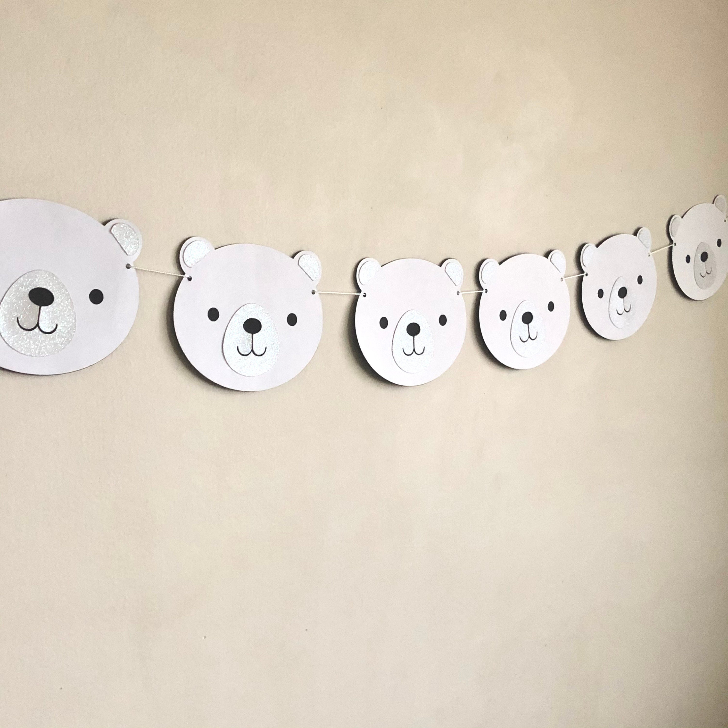Polar Bear Garland | Winter Wonderland Theme | Arctic Animal Polar Bear ...