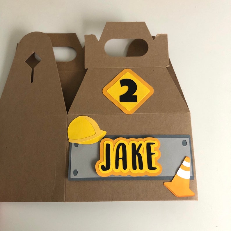 Construction Theme Party Favor Boxes 6x4x4 Inch Gable Boxes - Etsy