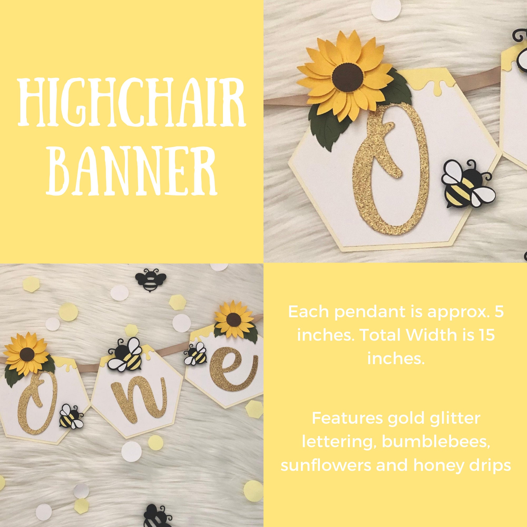 FIRST BIRTHDAY ESSENTIALS Party Bundle | Bees and Sunflowers Theme ...