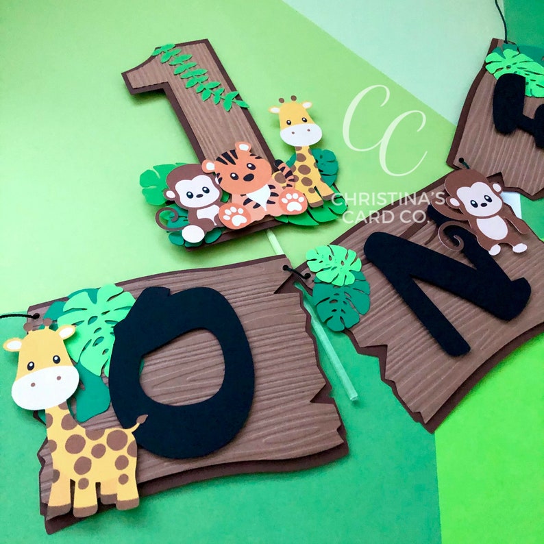 Safari Jungle Birthday Banner Safari Theme Happy Birthday - Etsy