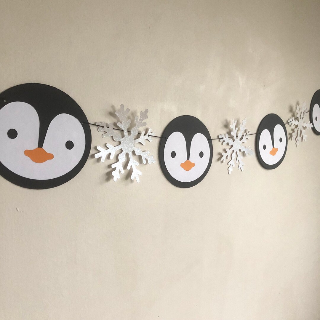 Penguin and Snowflake Garland | Winter Wonderland Theme | Arctic Animal ...