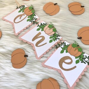First Birthday High Chair Banner | Little Pumpkin Theme | Fall Birthday ...