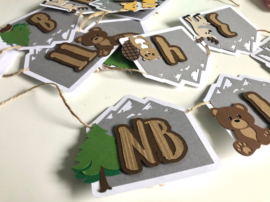 Woodland Monthly Photo Banner | Woodland Animal Theme Mountain Forest ...