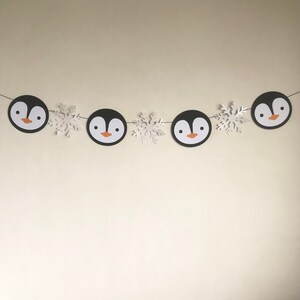 Penguin and Snowflake Garland | Winter Wonderland Theme | Arctic Animal ...