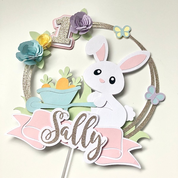 Bunny Cake Topper - Etsy