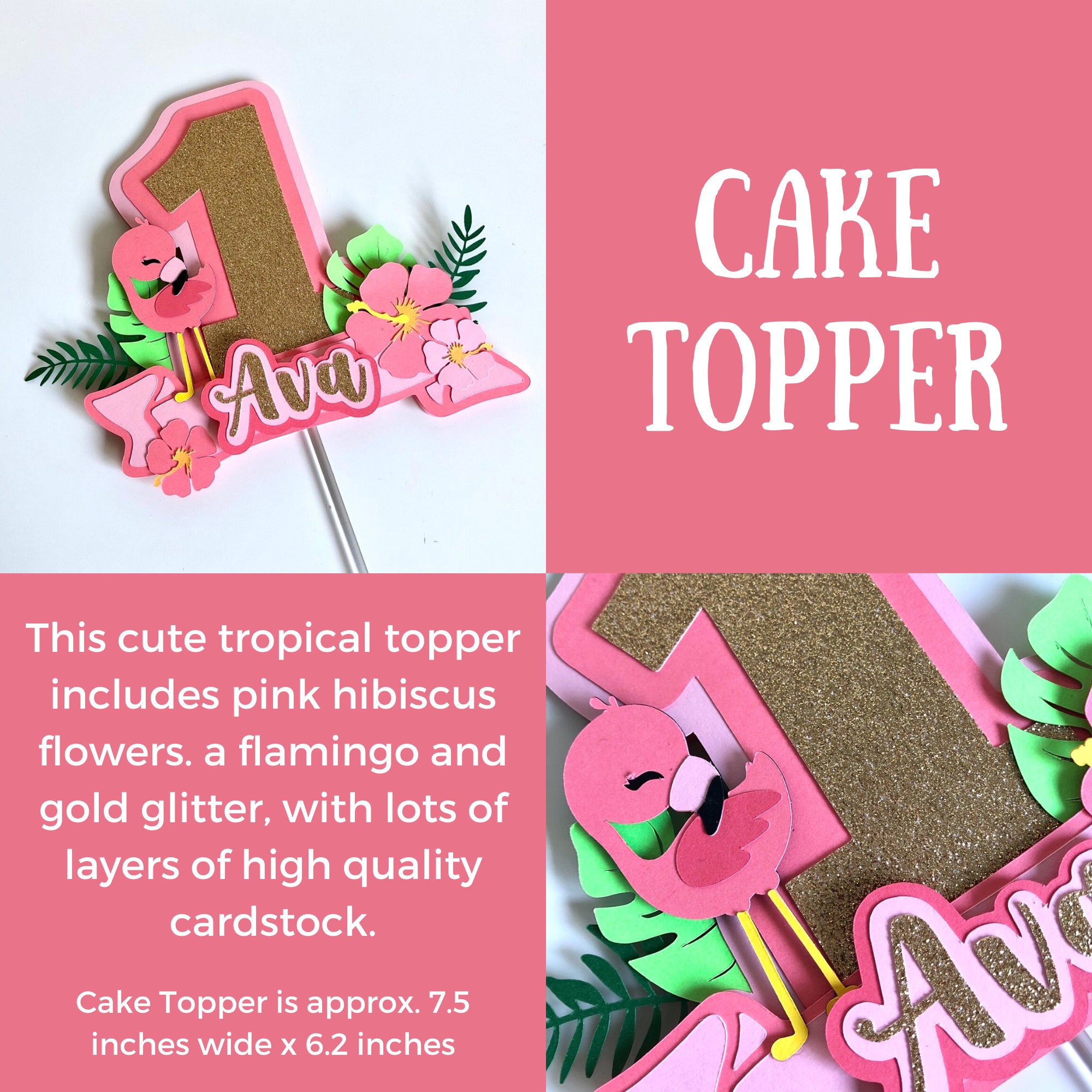 FIRST BIRTHDAY ESSENTIALS Party Bundle | Tropical Flamingo Theme | Hot ...