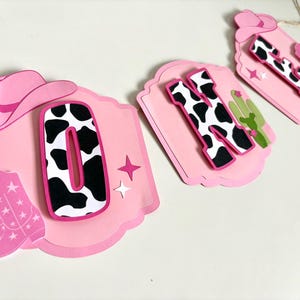 Pink Cowgirl Rodeo High Chair Banner | ONE TWO Age Banner| My First ...