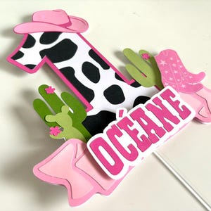 Pink Cowgirl Rodeo Cupcake Toppers | Customizable Any Age | My First ...