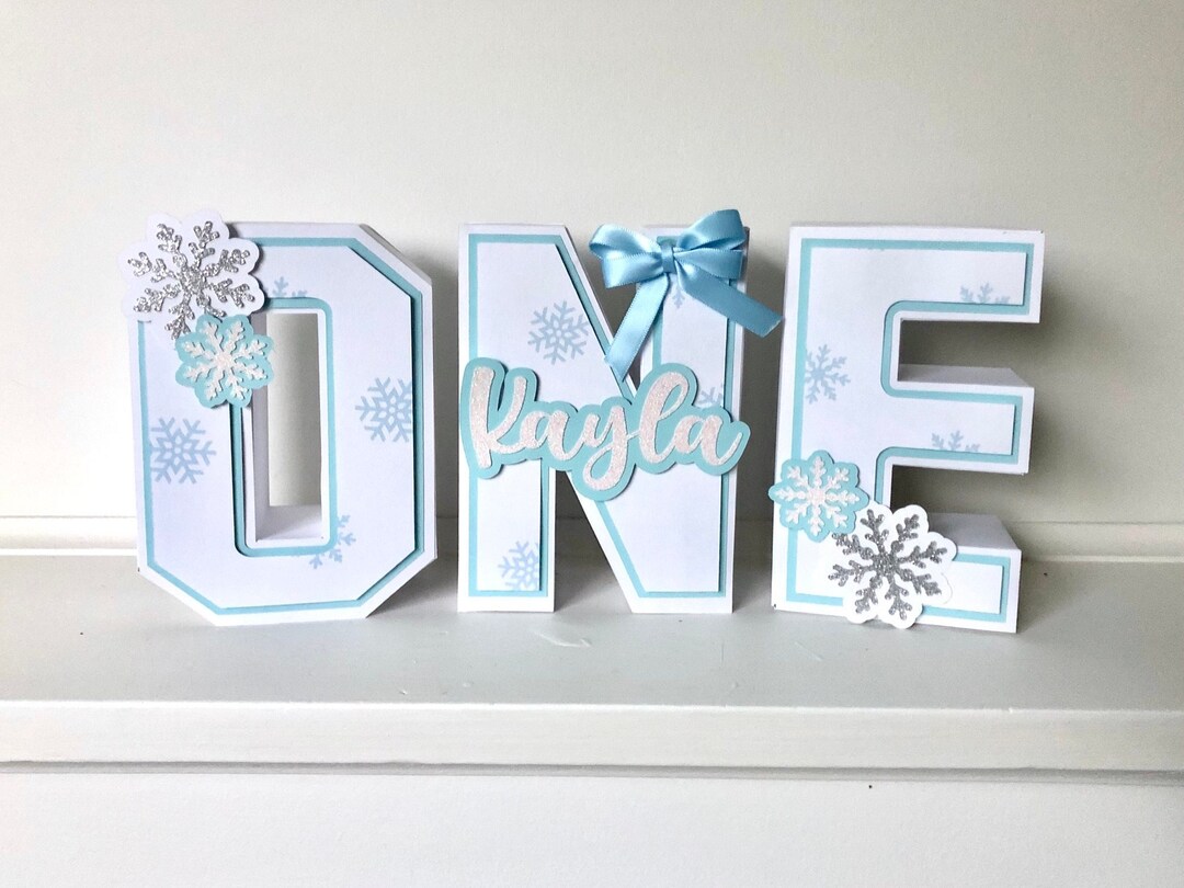 3D Cardstock Letters | 6 Inch Tall 3D Paper Party Letters | Winter ...