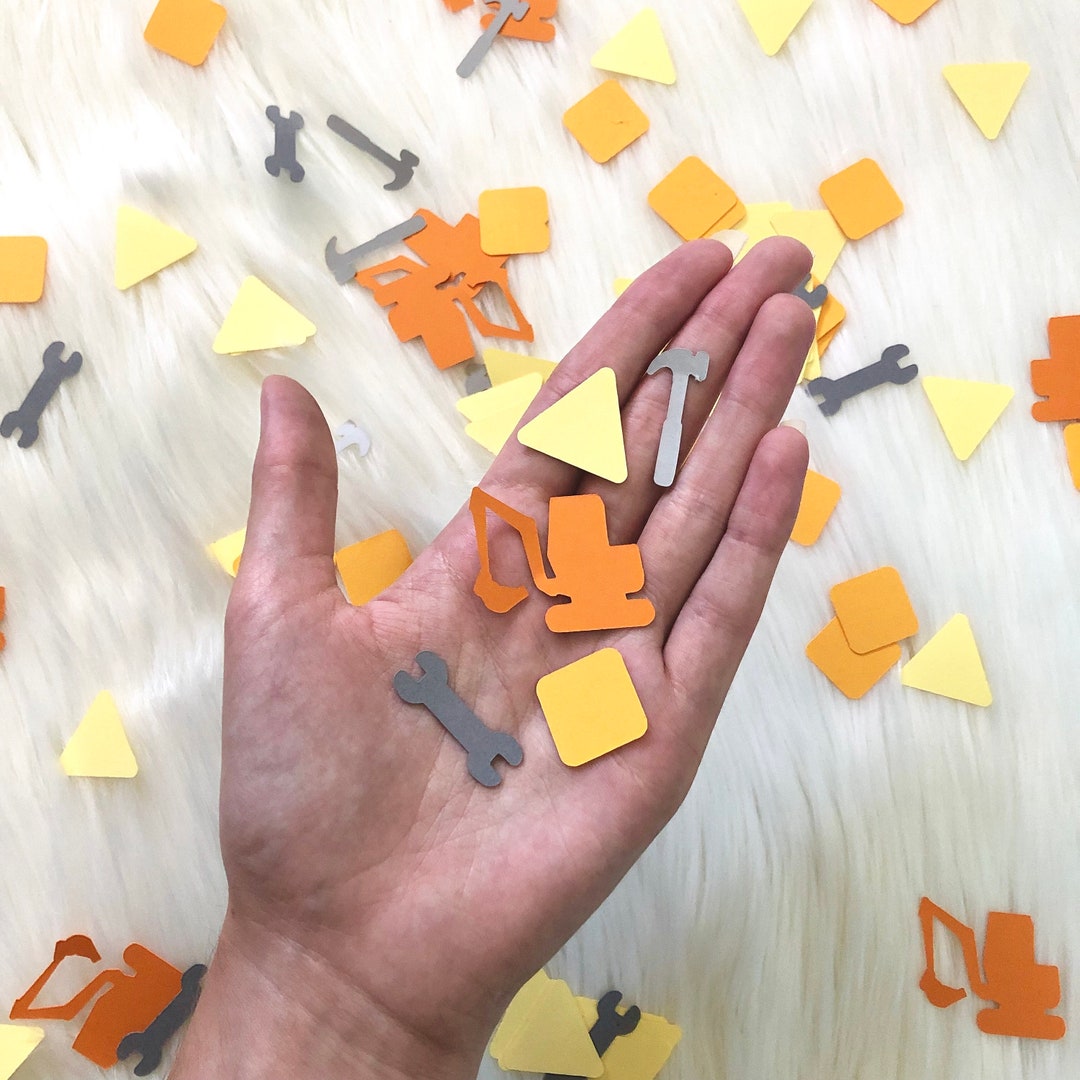 Construction Table Confetti | Construction Theme Party Decorations ...