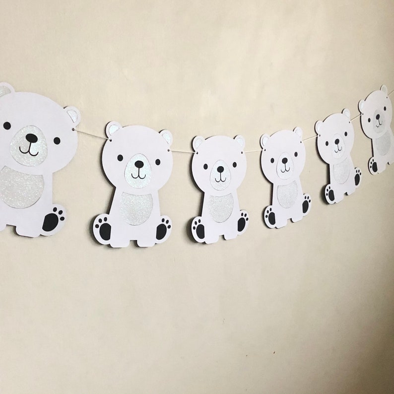 Polar Bear Garland | Winter Wonderland Theme | Arctic Animal Polar Bear ...