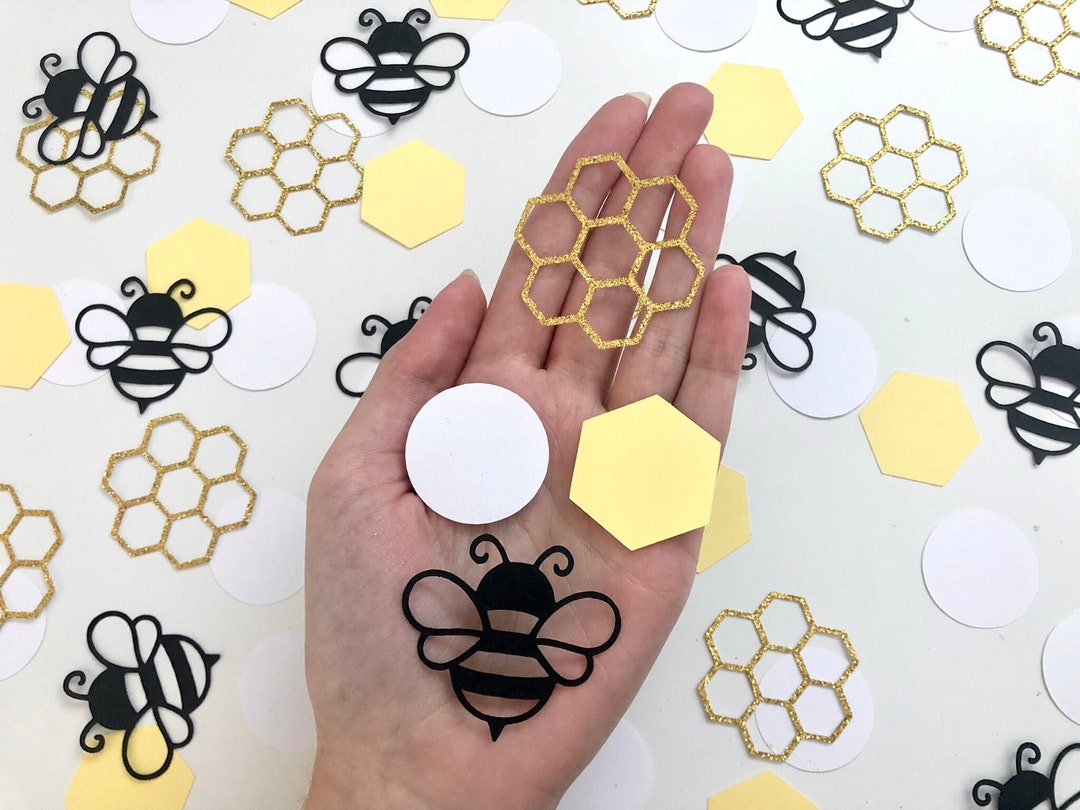 Bee Table Confetti | Honey Bee Party Decorations | Bees Honeycomb ...