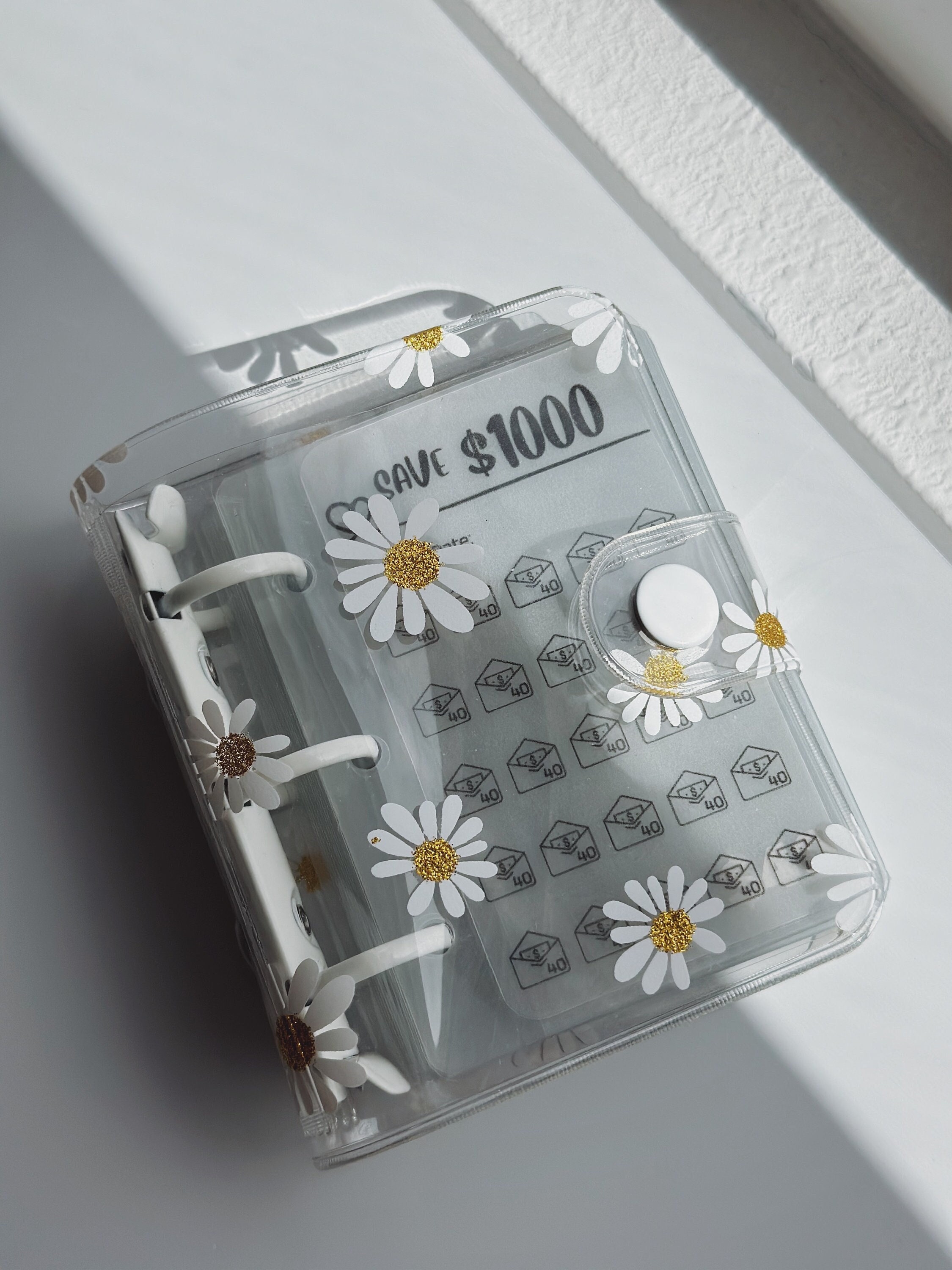 Savings Challenges, 1000 Dollar Savings Challenges, Mini Wallet, Daisy ...