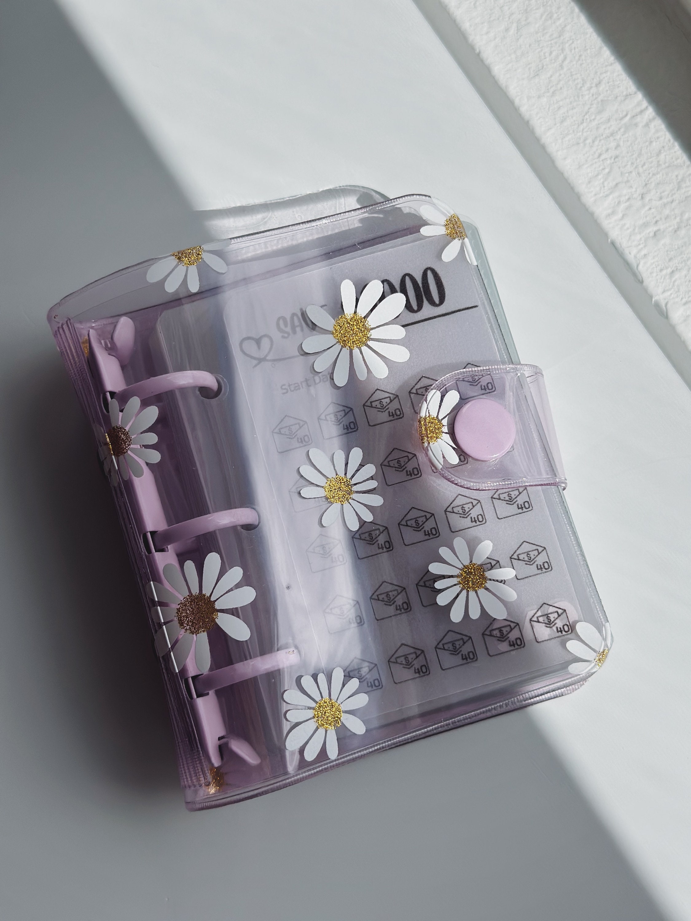 Savings Challenges, 1000 Dollar Savings Challenges, Mini Wallet, Daisy ...