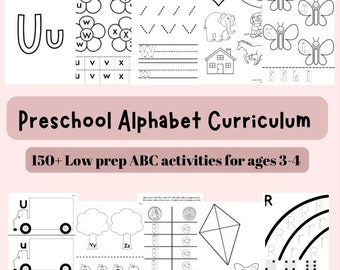 Letters A-F Toddler School Curriculum Bundle Tot School Curriculum ...