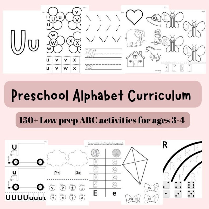 Preschool Alphabet Curriculum - Etsy