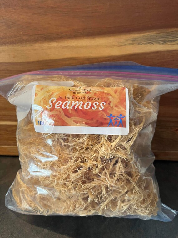 St. Lucia Gold Brown Seamoss 1IB Bulk Golden Brown Organic - Etsy