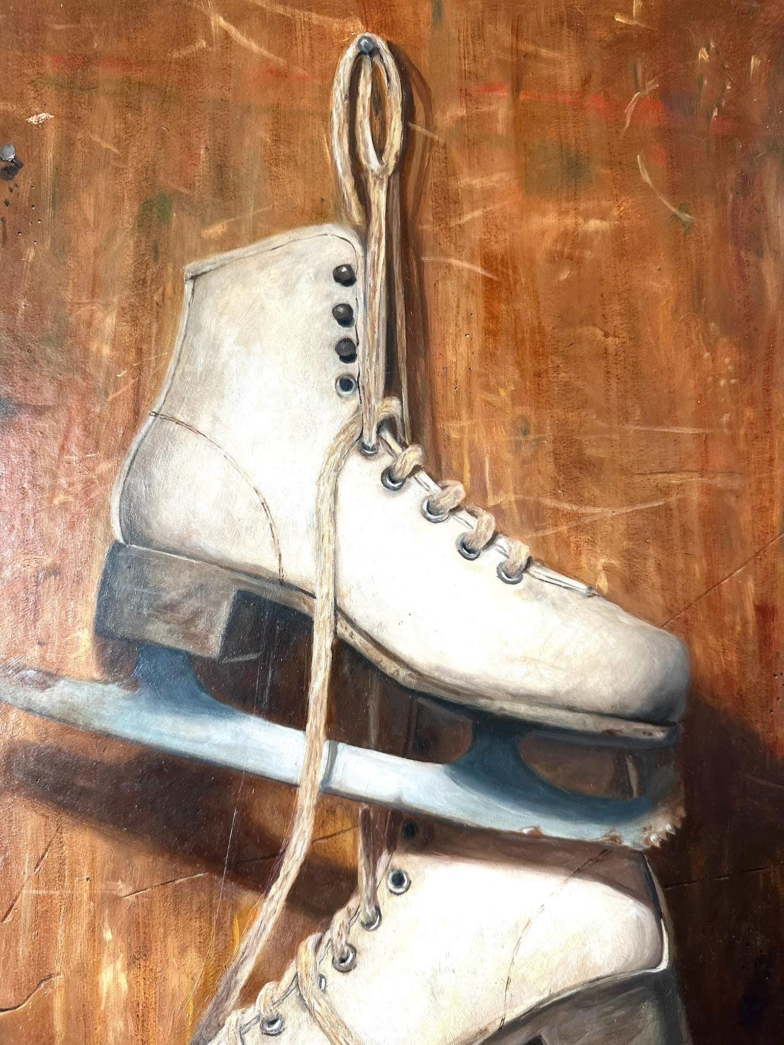 Original Oil Painting - Still Life of Ice Skates - Etsy