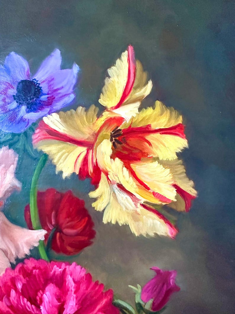 Original Oil Painting - Flower Still Life - Etsy