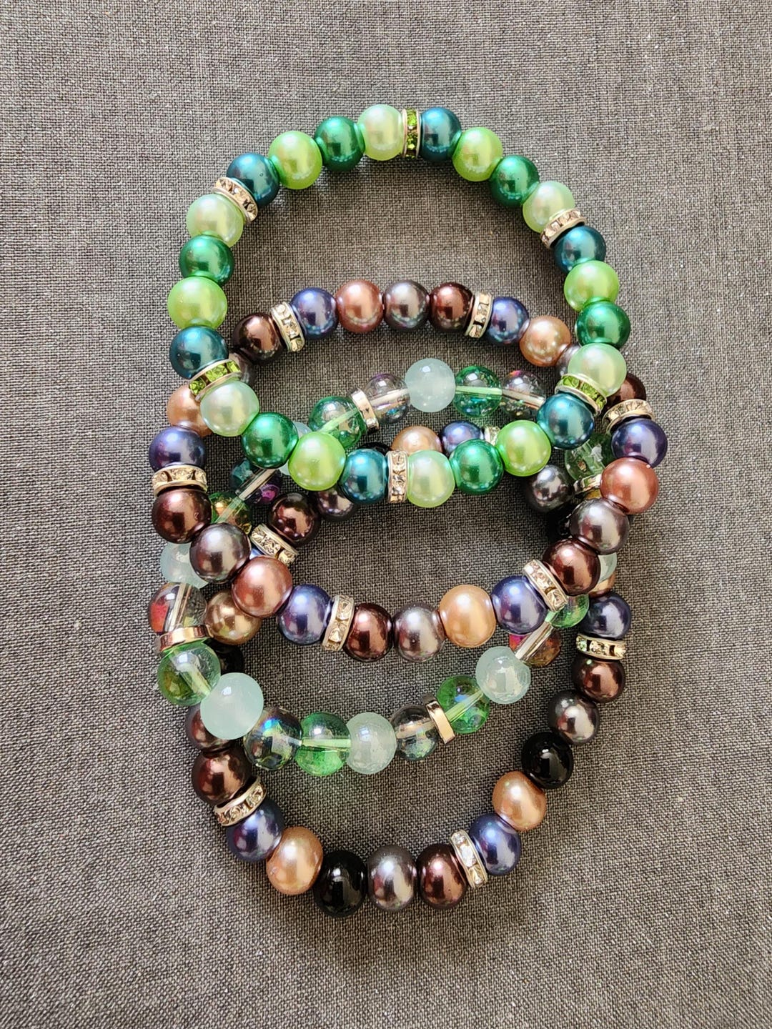 Handmade Glass Bead Bracelet - Etsy