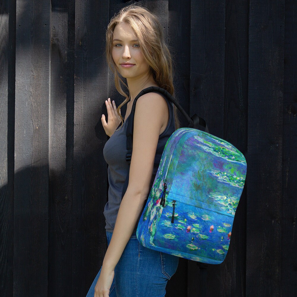 Monet Water Lilies Backpack Claude Monet Bag Water Lily Bag - Etsy