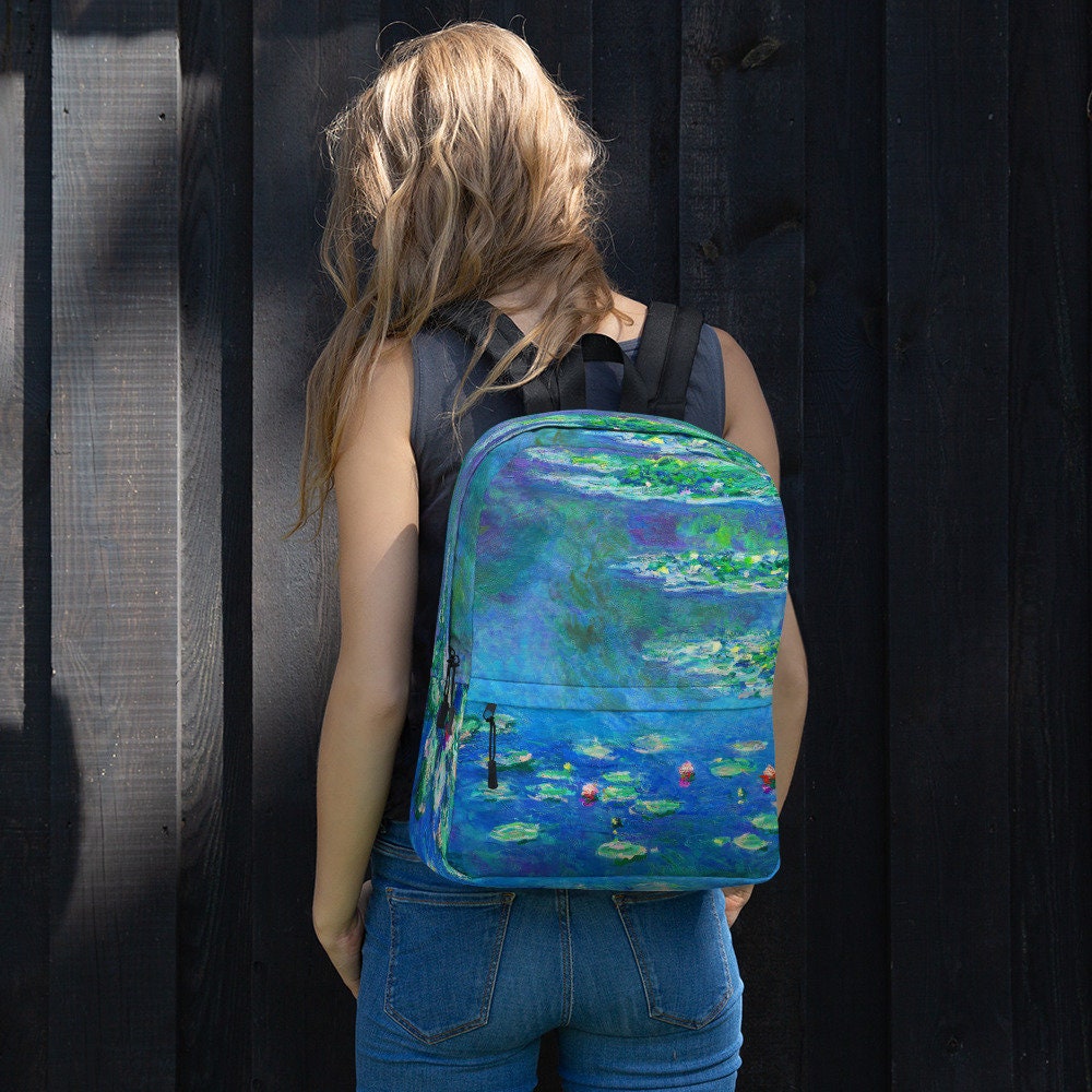 Monet Water Lilies Backpack Claude Monet Bag Water Lily Bag - Etsy