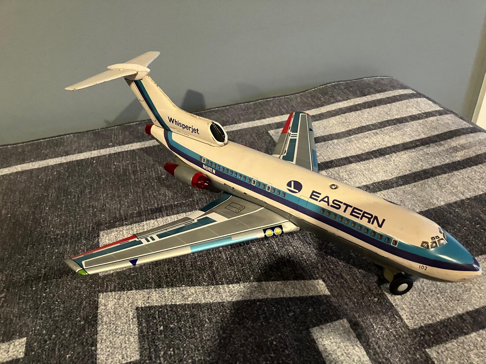 Marx Toys Rare Vintage Eastern Airlines Whisper Jet Lights & Sound MINT ...