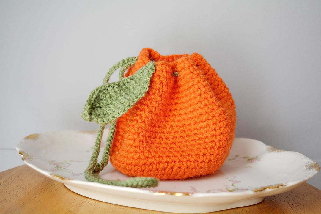 Crochet Bag for Her Orange Crochet Purse Gift for Her Small Orange ...