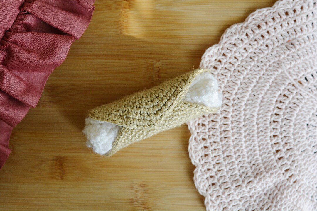 Crochet Cannoli Pretend Play Food, Play Kitchen Accessories Montessori ...