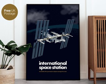 International Space Station Poster - Etsy