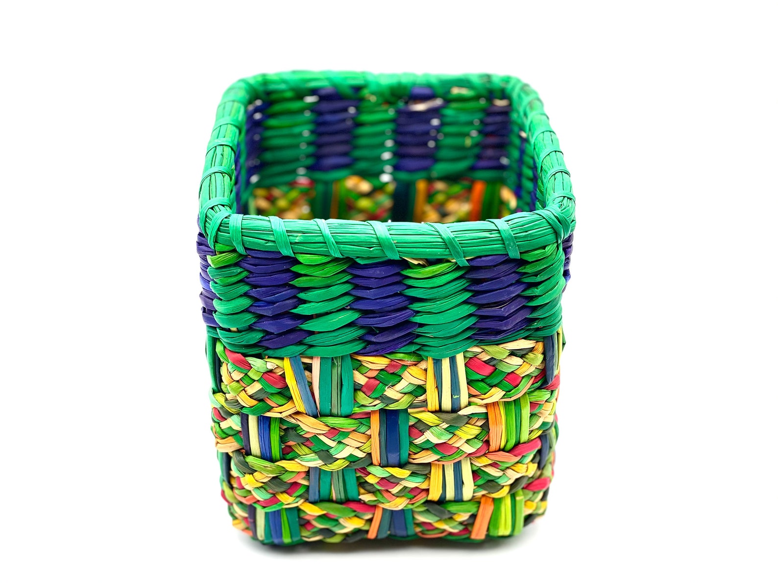 Handwoven Handmade Artisanal Peruvian Basket Organic Botanical Dyes ...