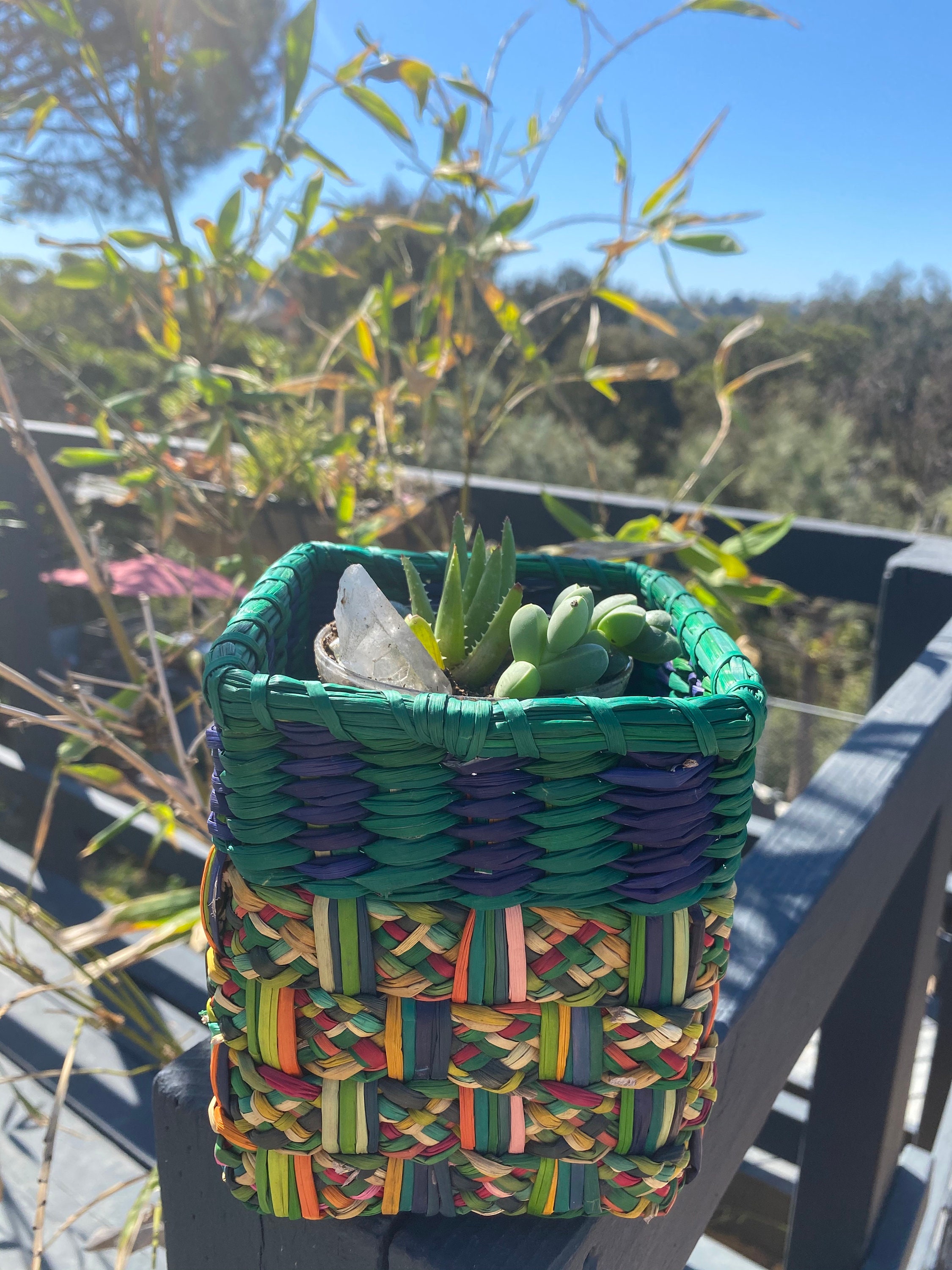 Handwoven Handmade Artisanal Peruvian Basket Organic Botanical Dyes ...