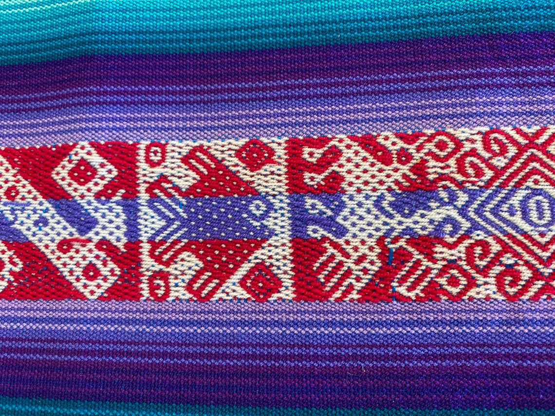 Tissu péruvien manta tapisserie colorée textile Andino - Etsy France