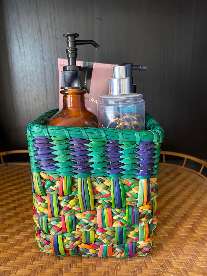 Handwoven Handmade Artisanal Peruvian Basket Organic Botanical Dyes ...