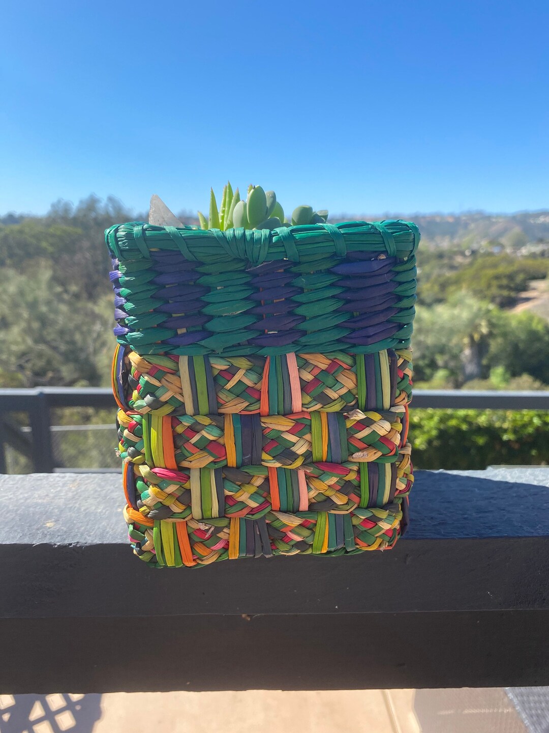 Handwoven Handmade Artisanal Peruvian Basket Organic Botanical Dyes ...