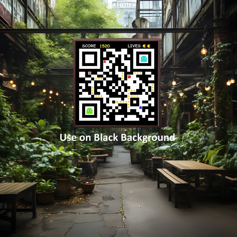 QR Code Desing PACMAN QR Desing is My Etsy Address - Etsy