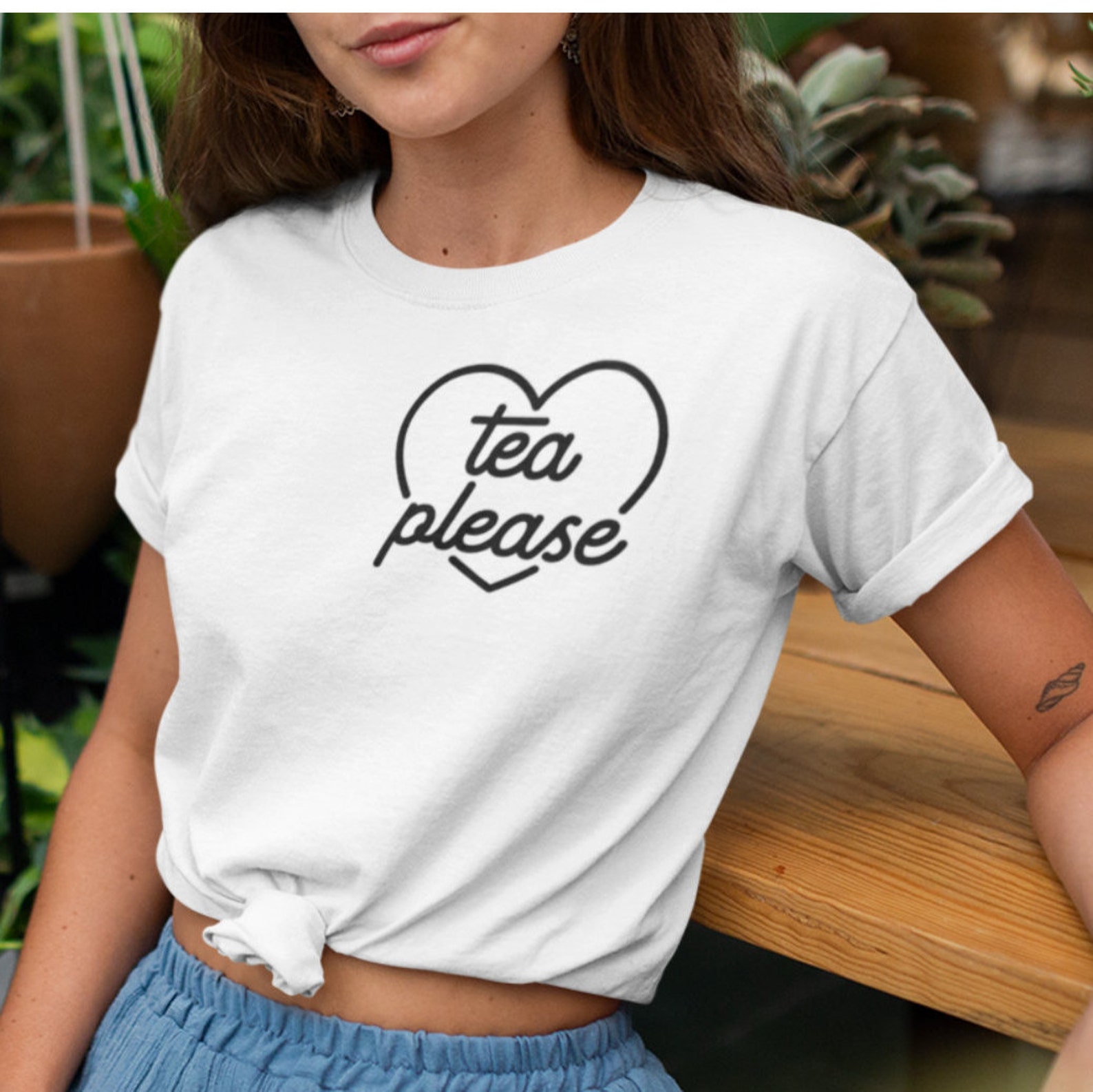 Tea Please t-shirt tea please t shirt Made in UK tshirt for | Etsy