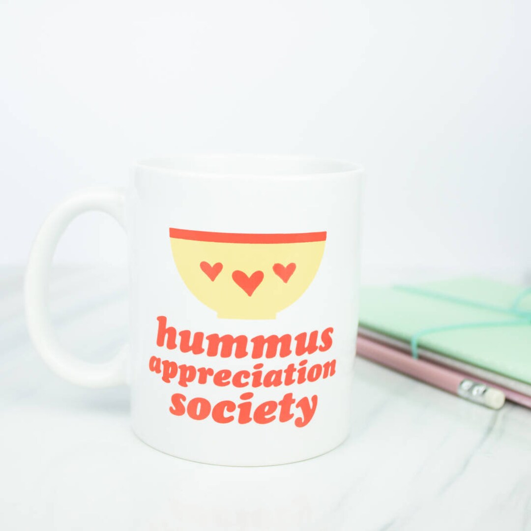 Hummus Appreciation Personalised Mug, Plant Based Mug - Etsy UK