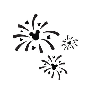 Disney Mickey Fireworks svg Mickey Mouse Head Fireworks | Etsy