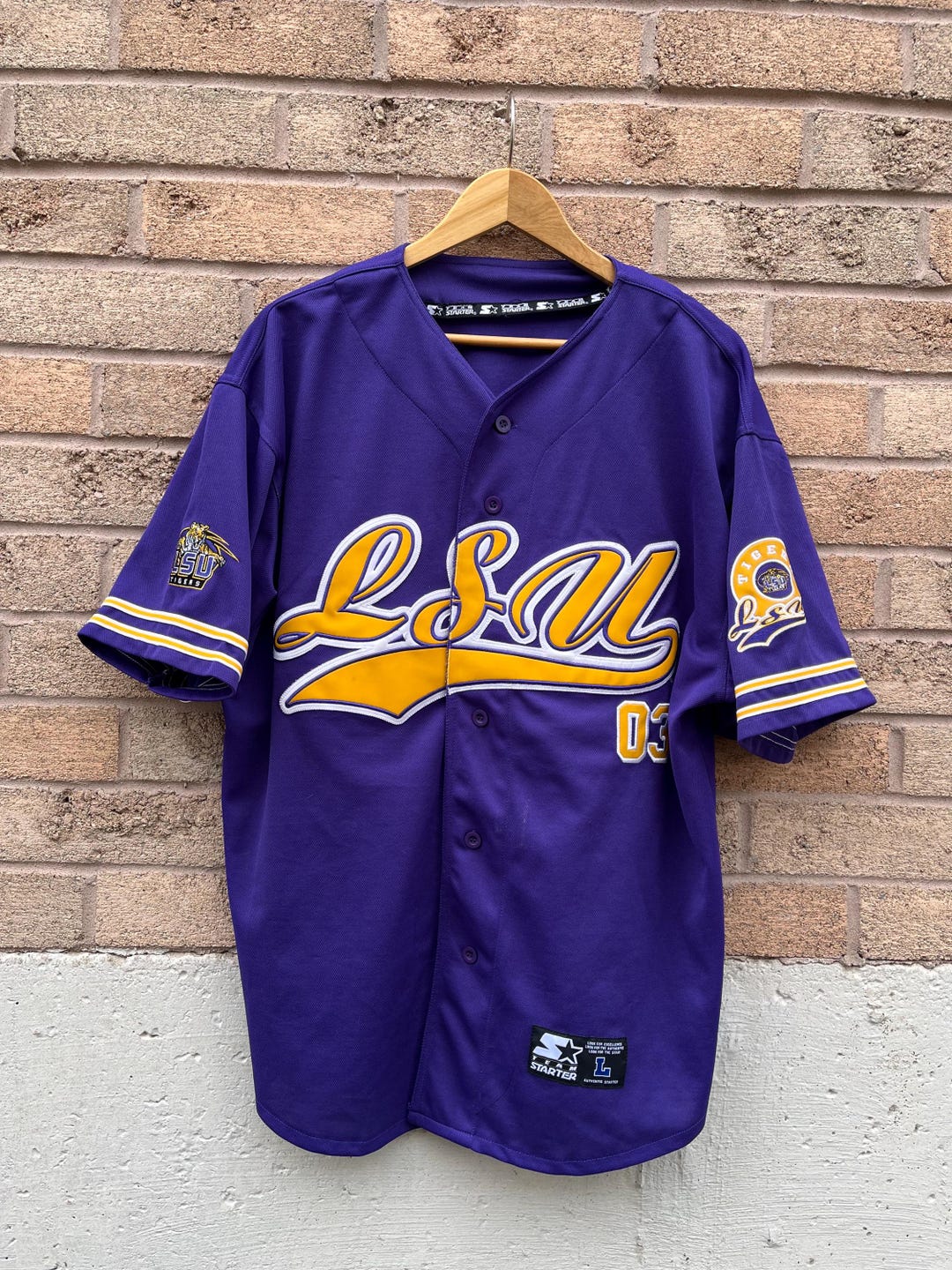Vintage LSU Tigers NCAA Baseball Starter Jersey - Etsy