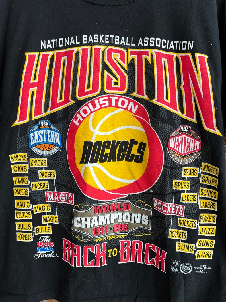 Vintage Houston Rockets Back 2 Back NBA Champions T-shirt - Etsy