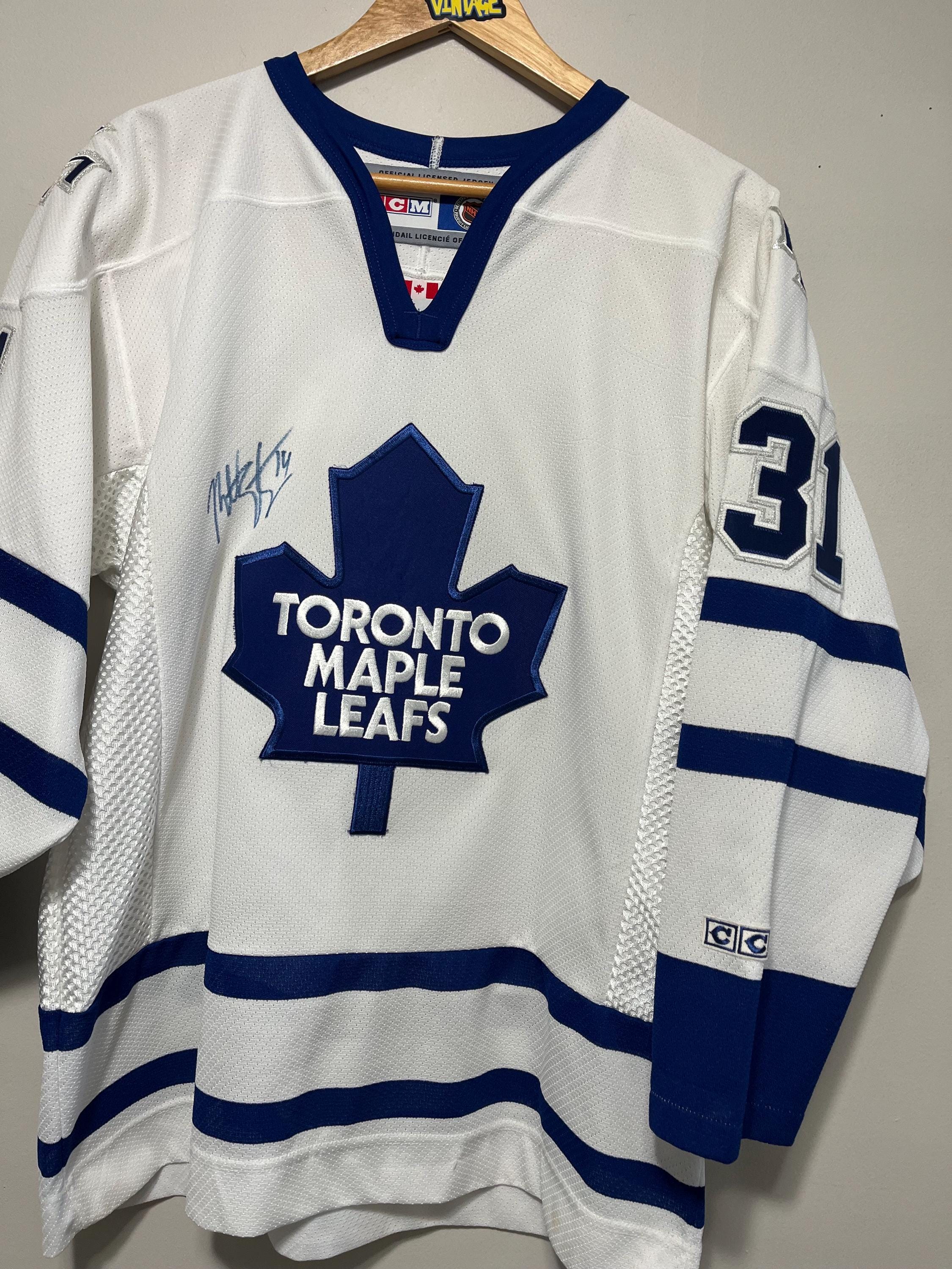 Vintage Curtis Joseph Toronto Maple Leafs NHL Jersey Matt Stajan Signed ...